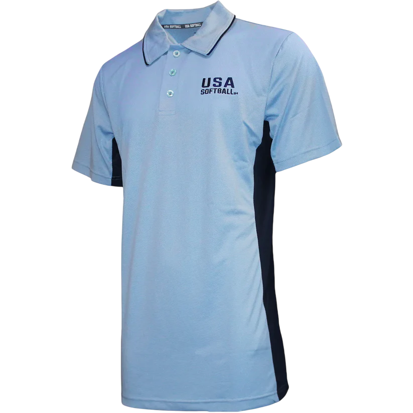 USA Softball Umpire Polo Powder Blue – Minnesota Softball